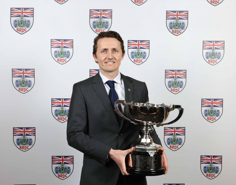 Oliver Bryant awarded the Earl Howe Trophy at the BRDC Annual Awards ...